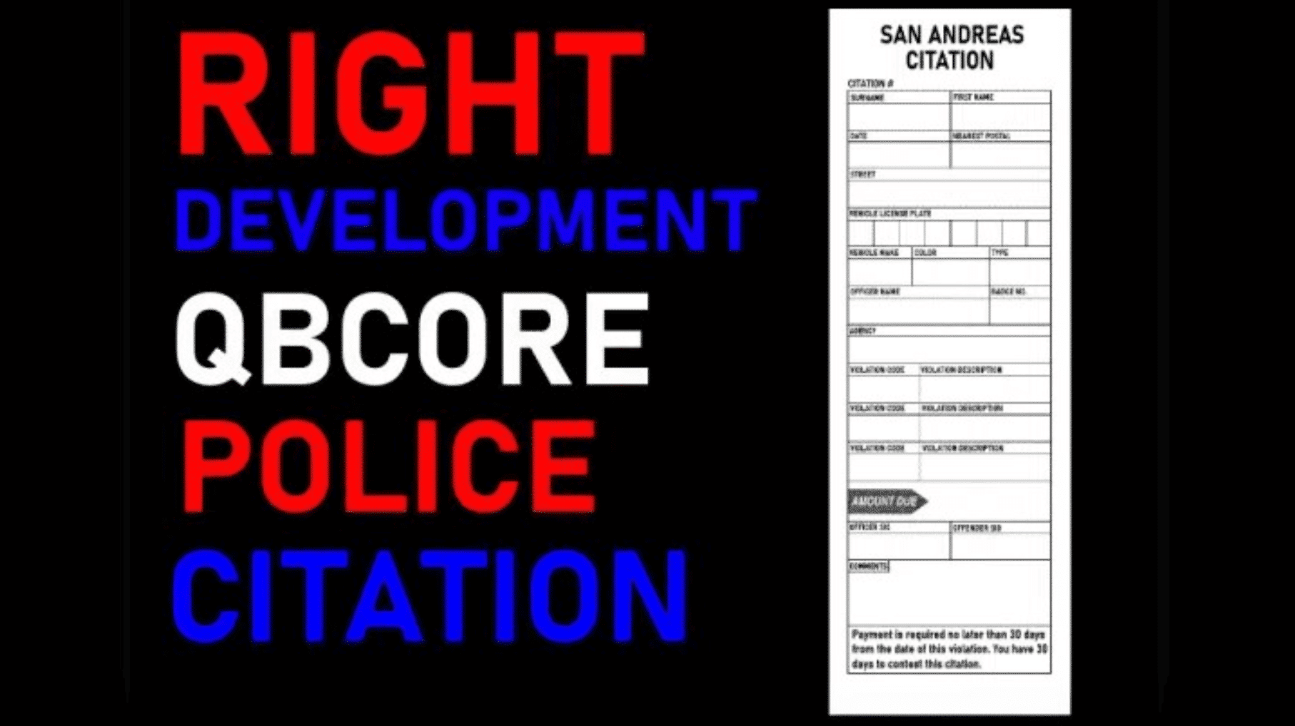 Citation Script For Police Job - Tebex